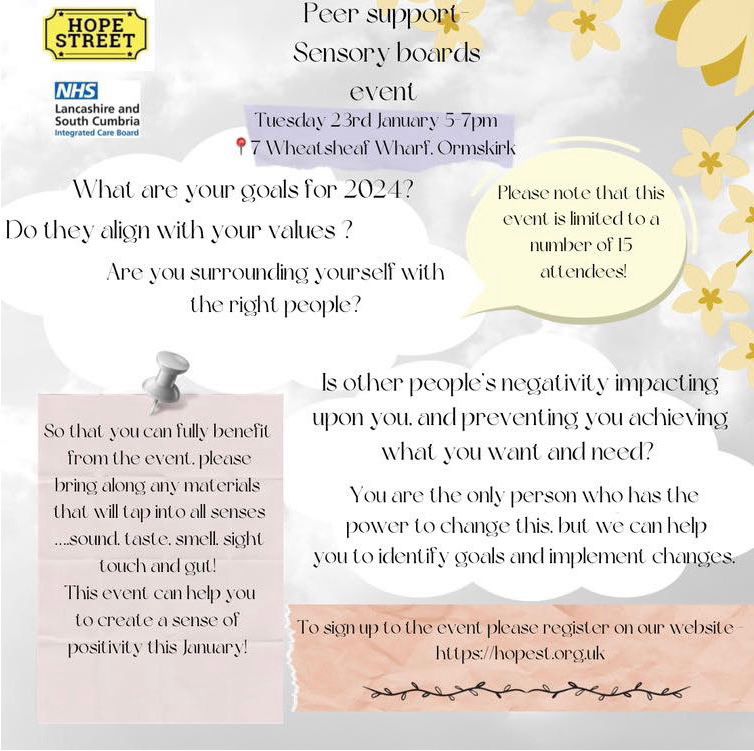 Sensory Board Peer Support Session - Hope Street